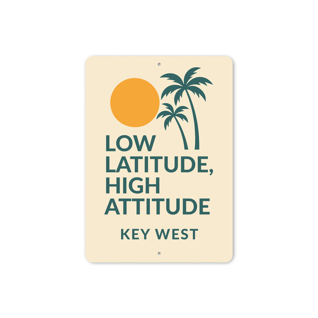 Low Latitude, High Attitude Tropical Palms Key West Sign – Lizton Sign ...